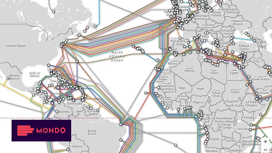Kako se napaja internet, kablovi koji napajaju internet, TeleGeography ...