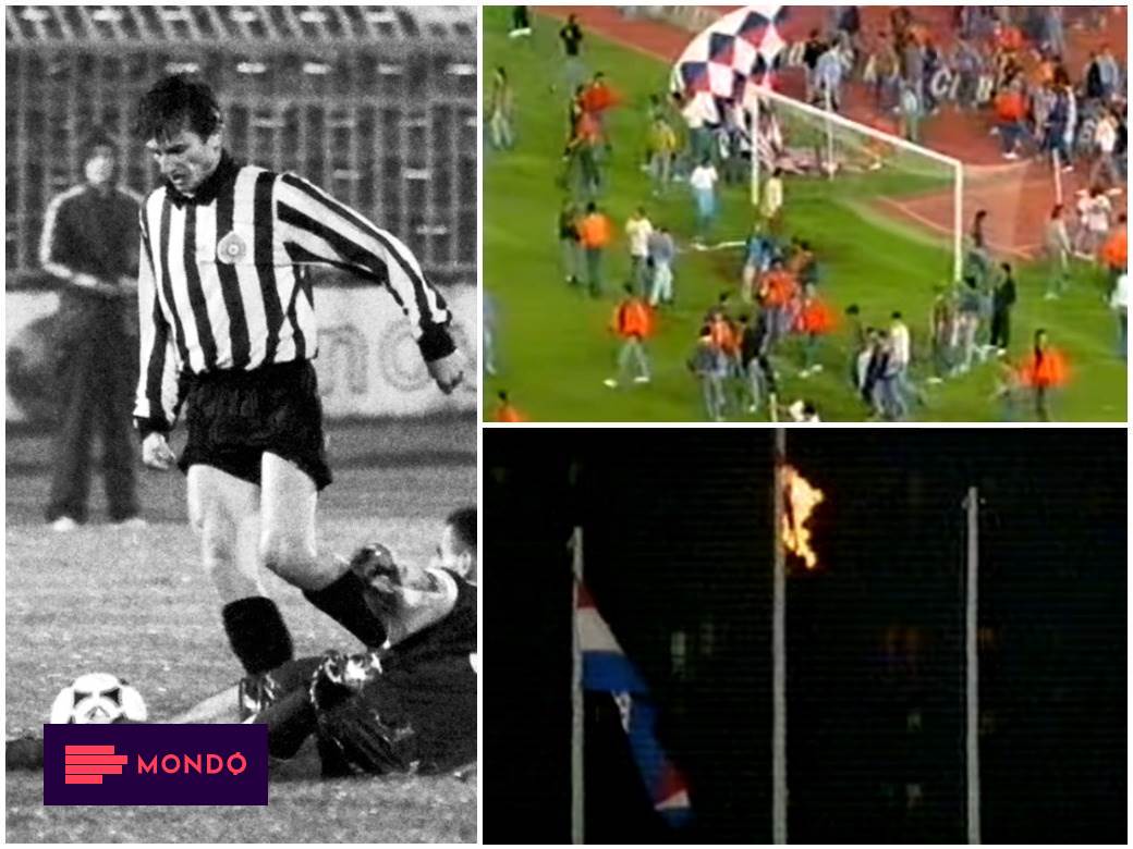 partizan-hajduk-neredi-split-zapaljena-zastava-jugoslavija-1990 ...