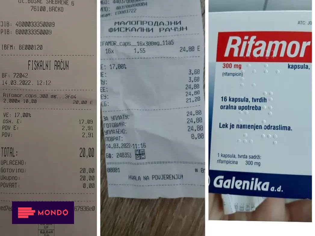 Cijela lijeka Rifamor u apotekama u Banjaluci i Brčkom | Info | Društvo